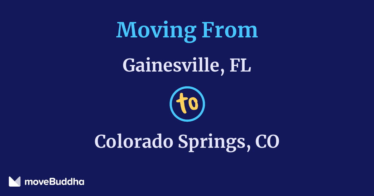 Gainesville, FL to Colorado Springs, CO Movers (NEW 2026 Costs ...