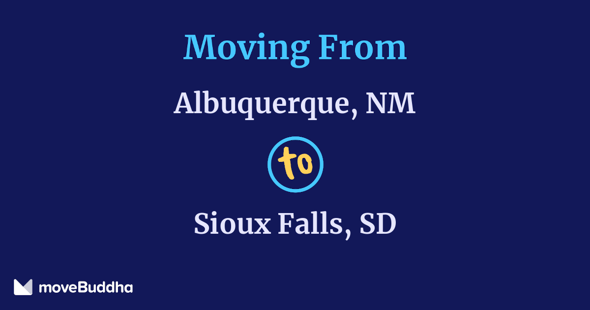 Albuquerque, NM to Sioux Falls, SD Movers (NEW 2026 Costs) | moveBuddha
