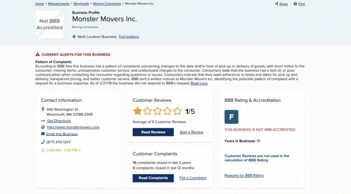 Monster Moving LLC (2025 Review) | moveBuddha